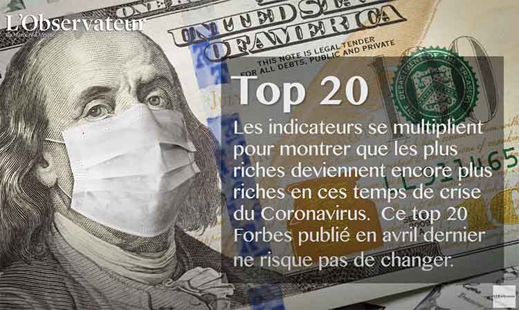 TOP 20 des personnalités les plus riches au monde - L'Observateur